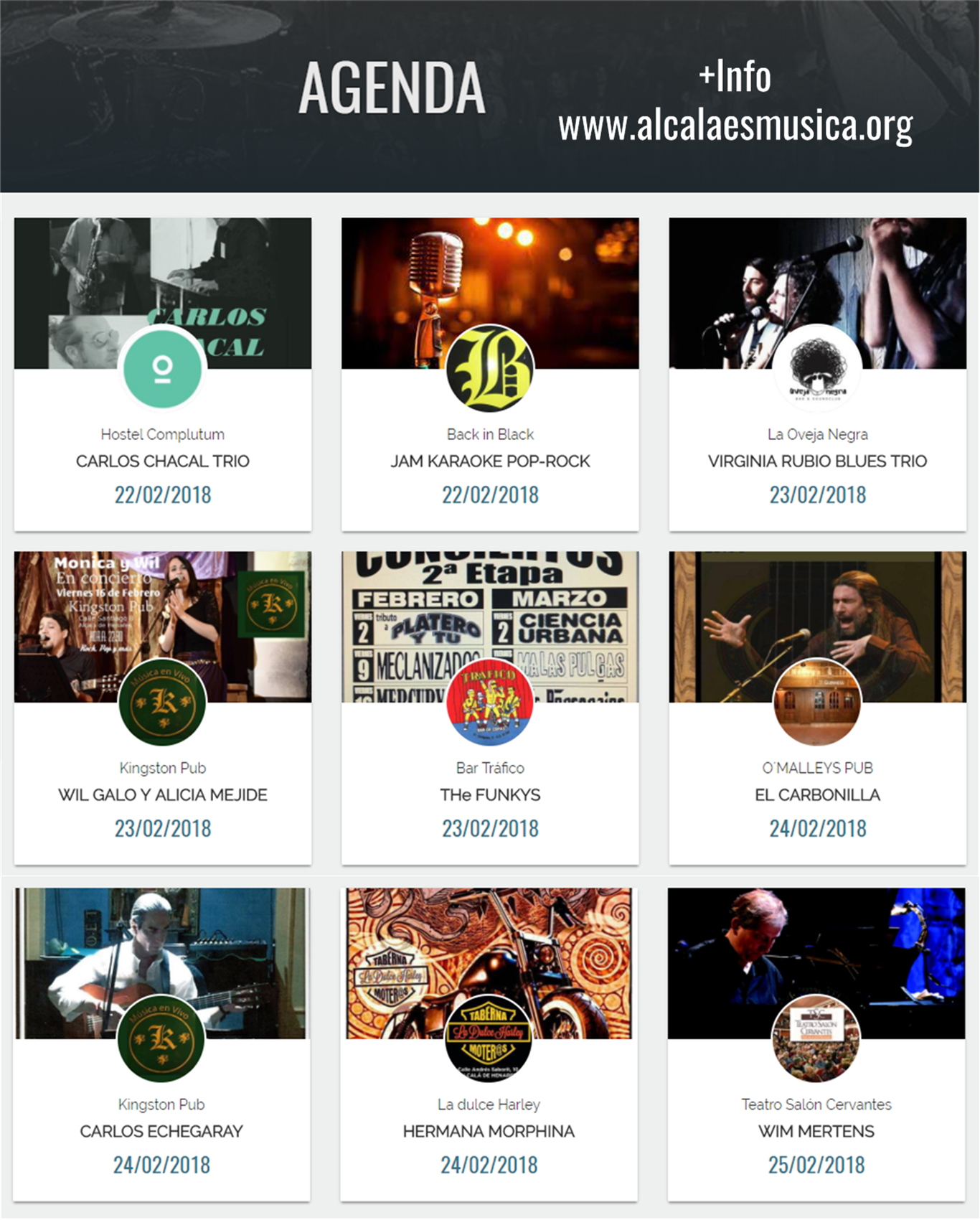 Agenda musical en Alcalá para este fin de semana - Dream Alcalá