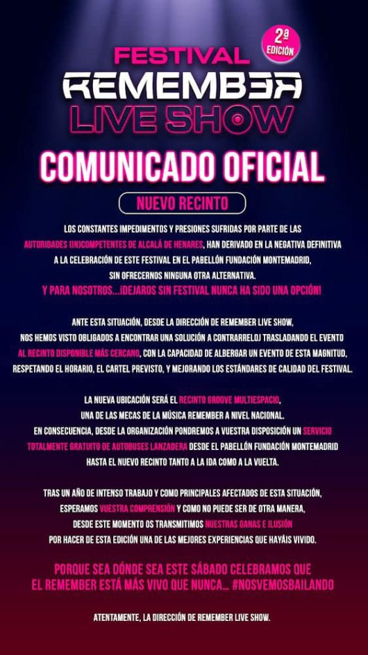 El festival Remember Live Show, el mayor Festival de música Remember ...