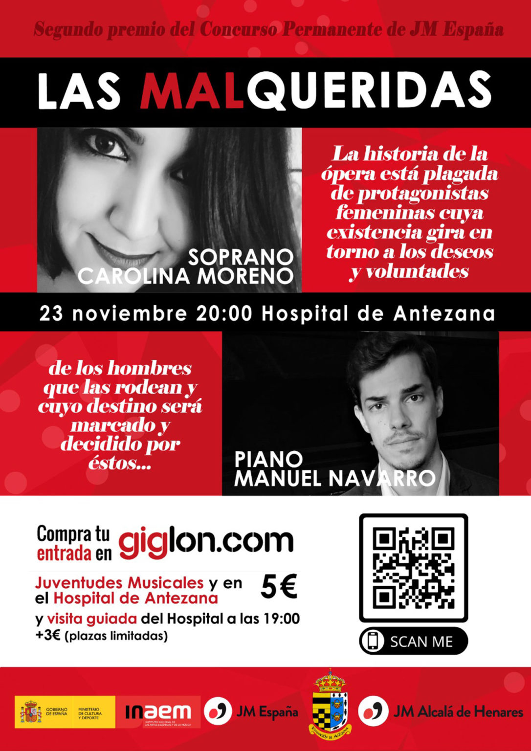 La soprano Carolina de Alba presenta Las Malqueridas en el Hospital de Antezana - Dream Alcalá