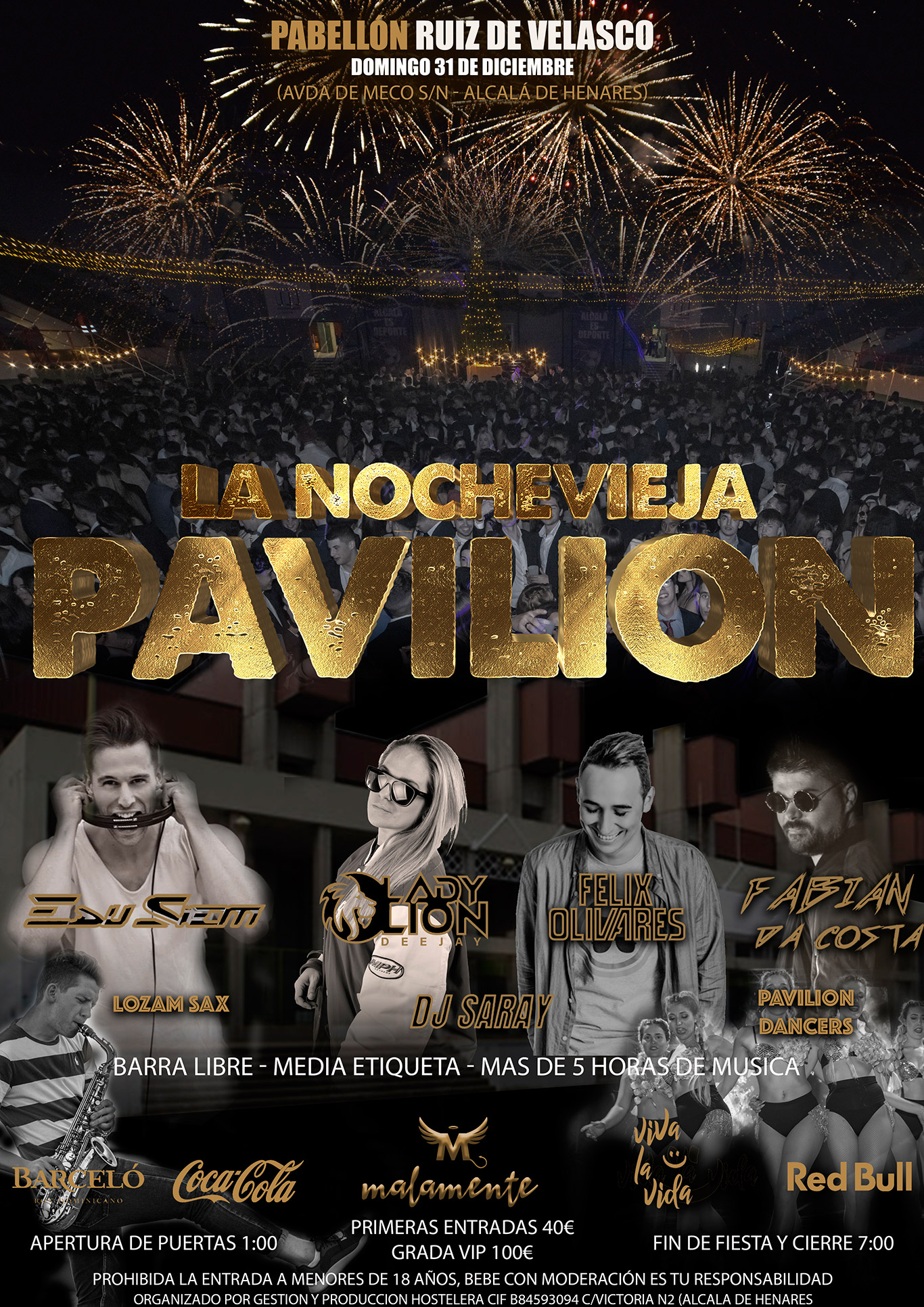 Vuelve Pavilion: la mayor fiesta de Nochevieja en la historia de Alcalá ...